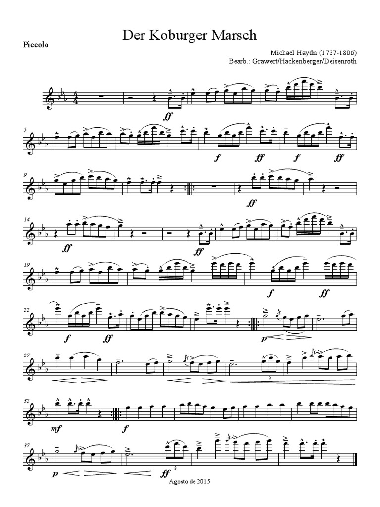 Der Koburger Marsch - Piccolo | PDF