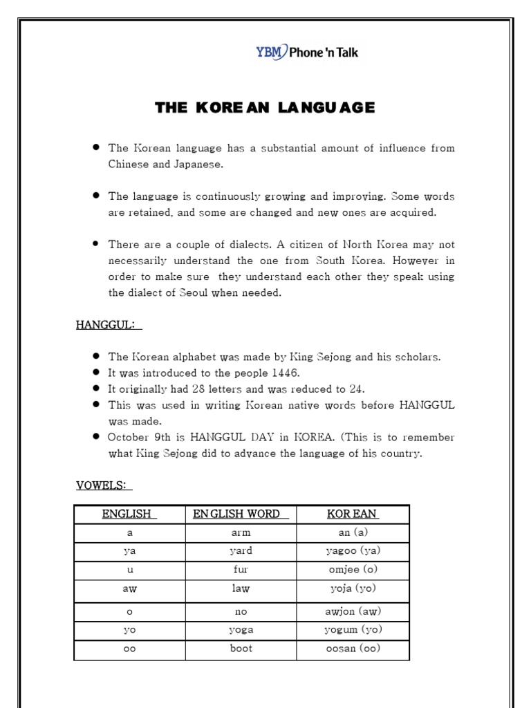 Korean Language Basics Guide | PDF | Korean Language | Semiotics