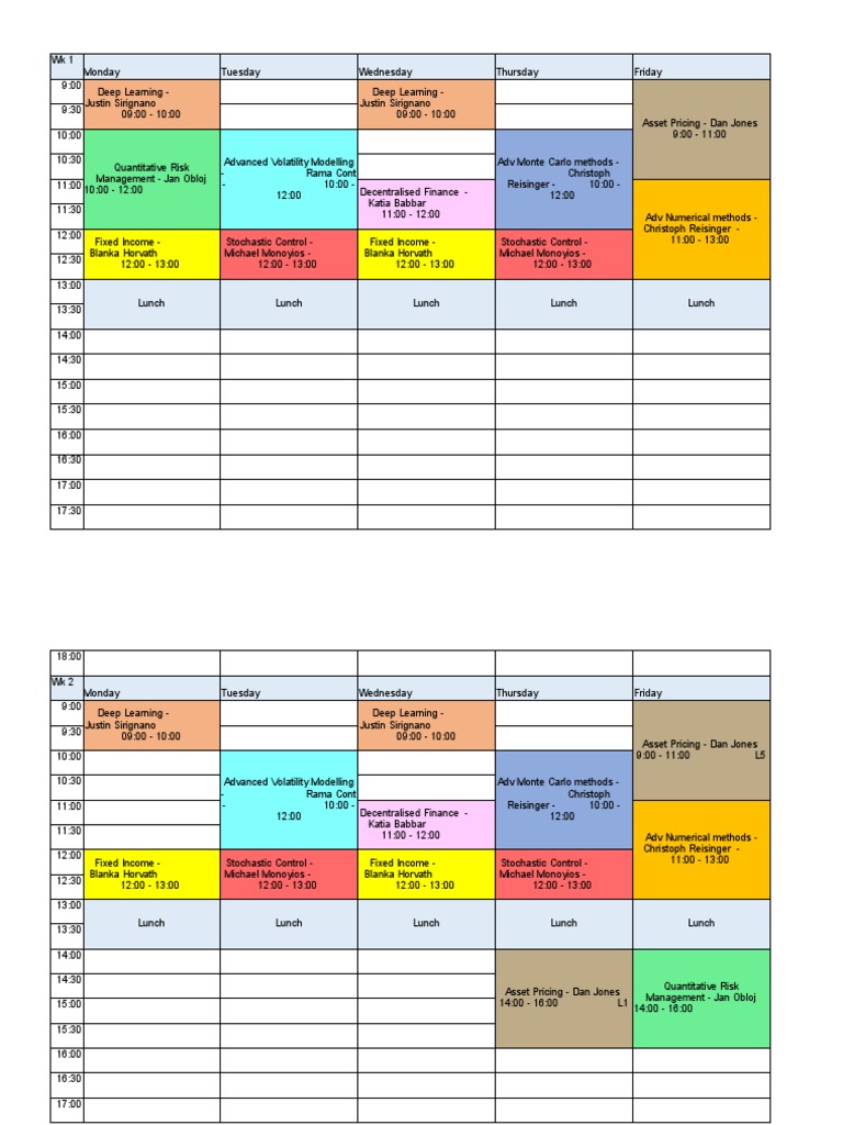 HT23 Timetable Final 3 | PDF