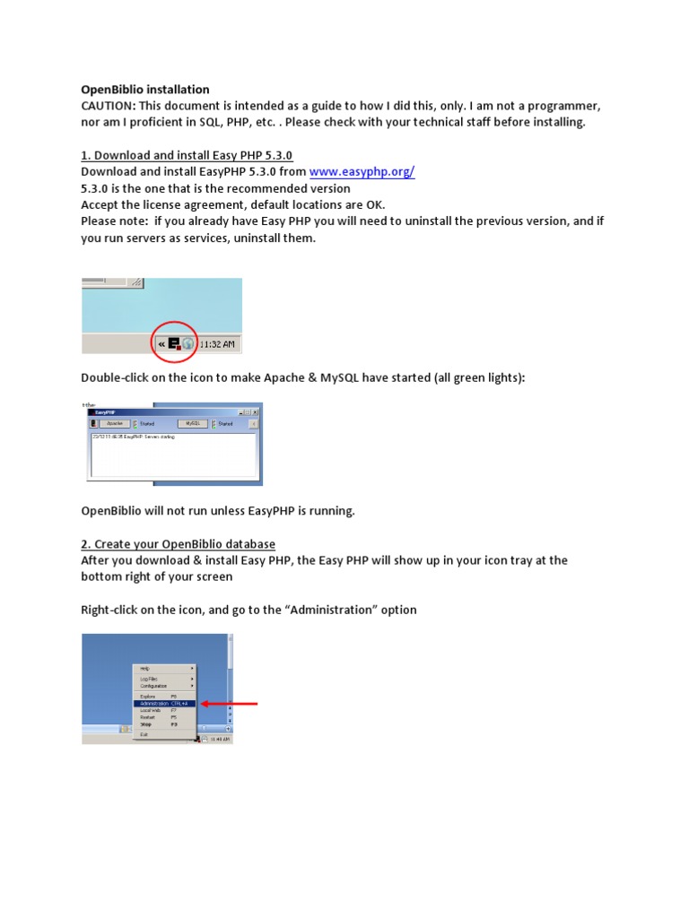 Dec09 OpenBiblio Instructions | PDF | Computer File | Php