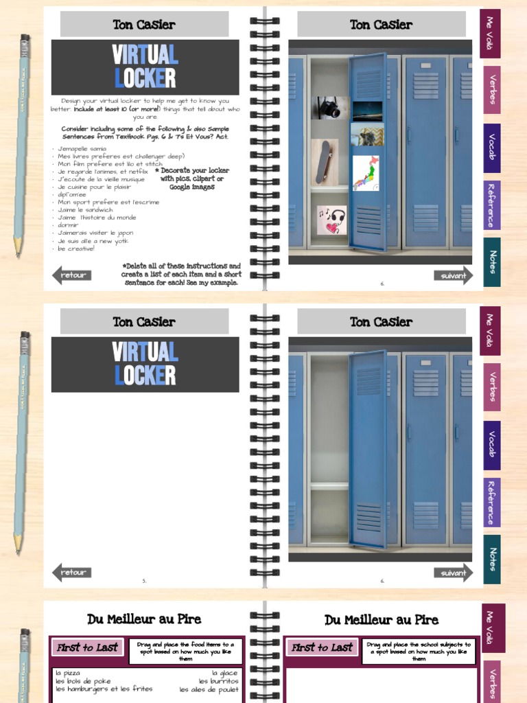 French Virtual Locker Guide | PDF | Grammatical Conjugation | French Conjugation