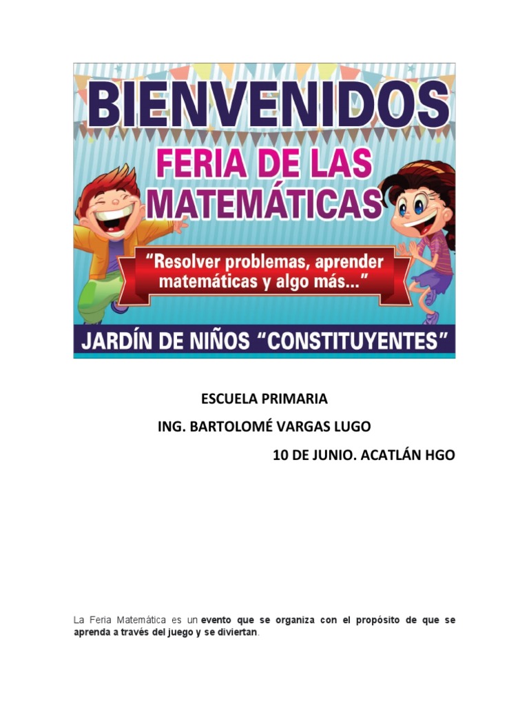 Feria de Las Matemáticas | PDF