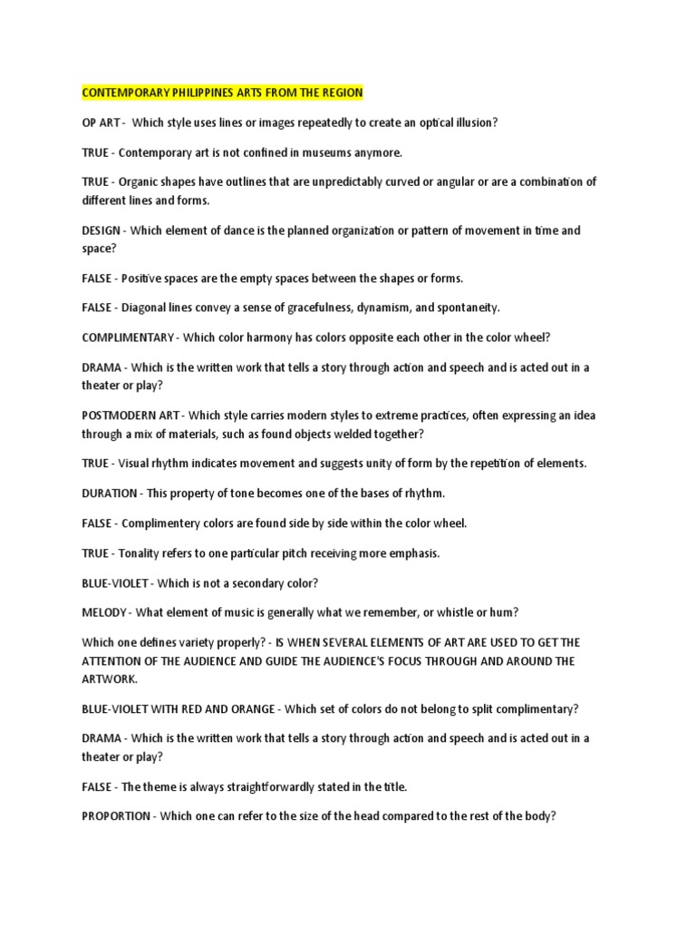 CPAR WEEK 1-20 WPS Office | PDF | Composition (Visual Arts) | Dances