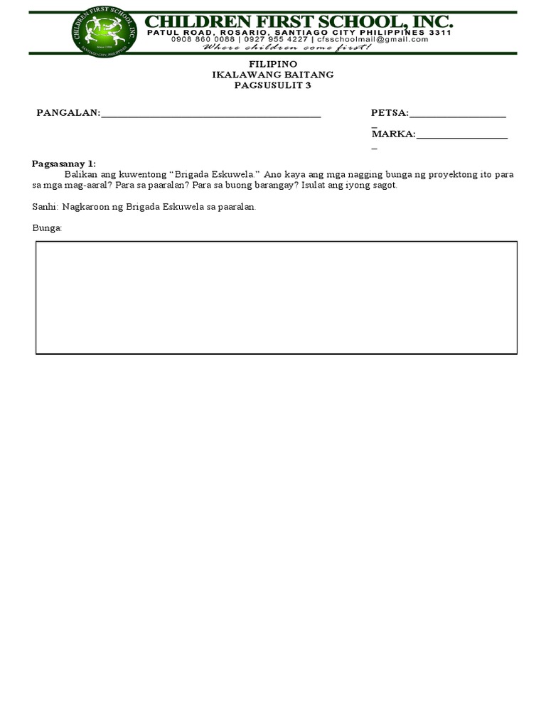 Week 16 Filipino Activity | PDF