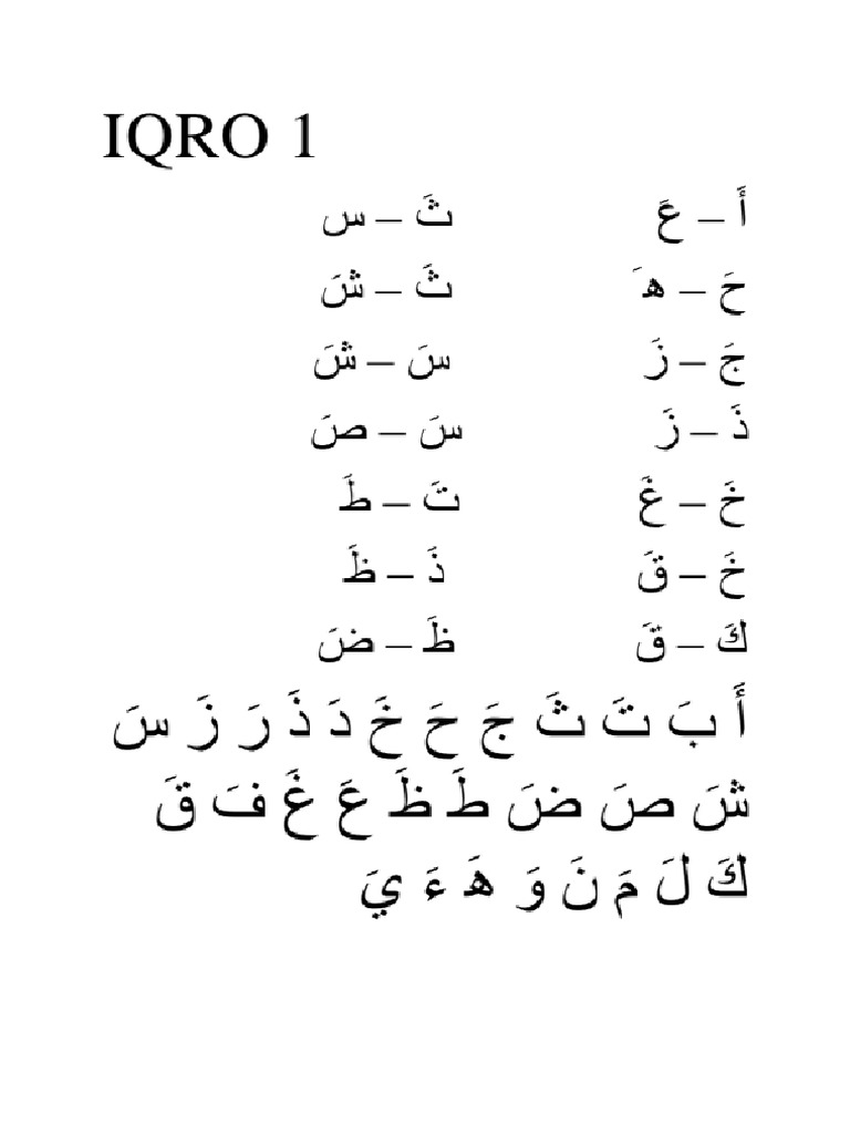 Ujian Iqro 1-6 .. | PDF