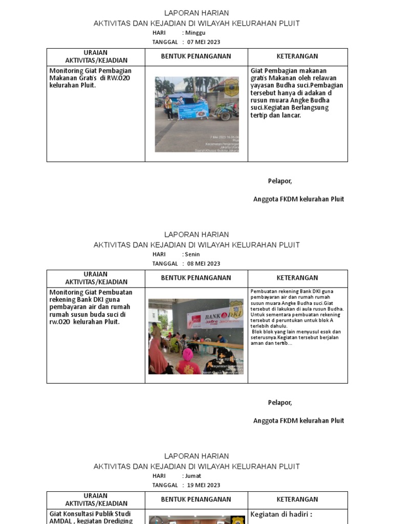 Contoh Laporan FKDM | PDF