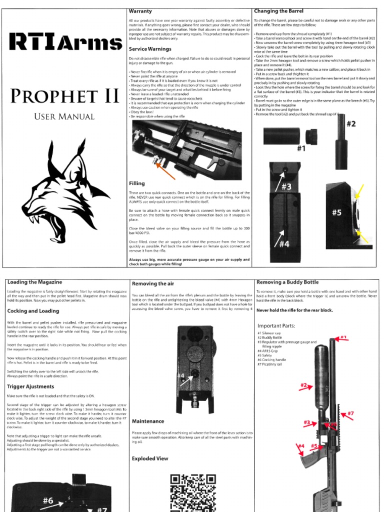 RTI Prophet II User Manual WWW - Rtiarms.shop (1.00) | PDF