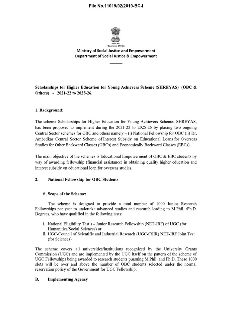 NFOBC Fellowship Application Guidelines | PDF | Doctor Of Philosophy | Government