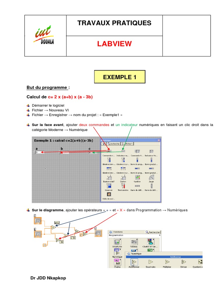 GEII2 TP Labview | Descargar gratis PDF | Structure de contrôle | Programme informatique