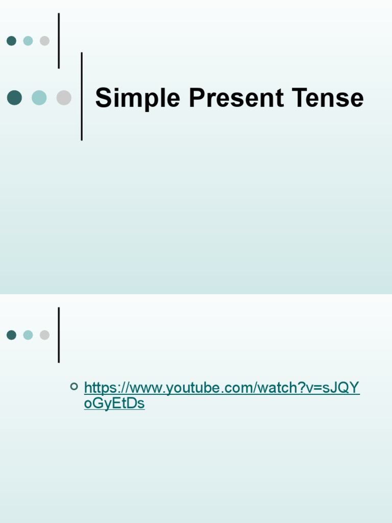 Simple Present Present Continuous Tense | PDF