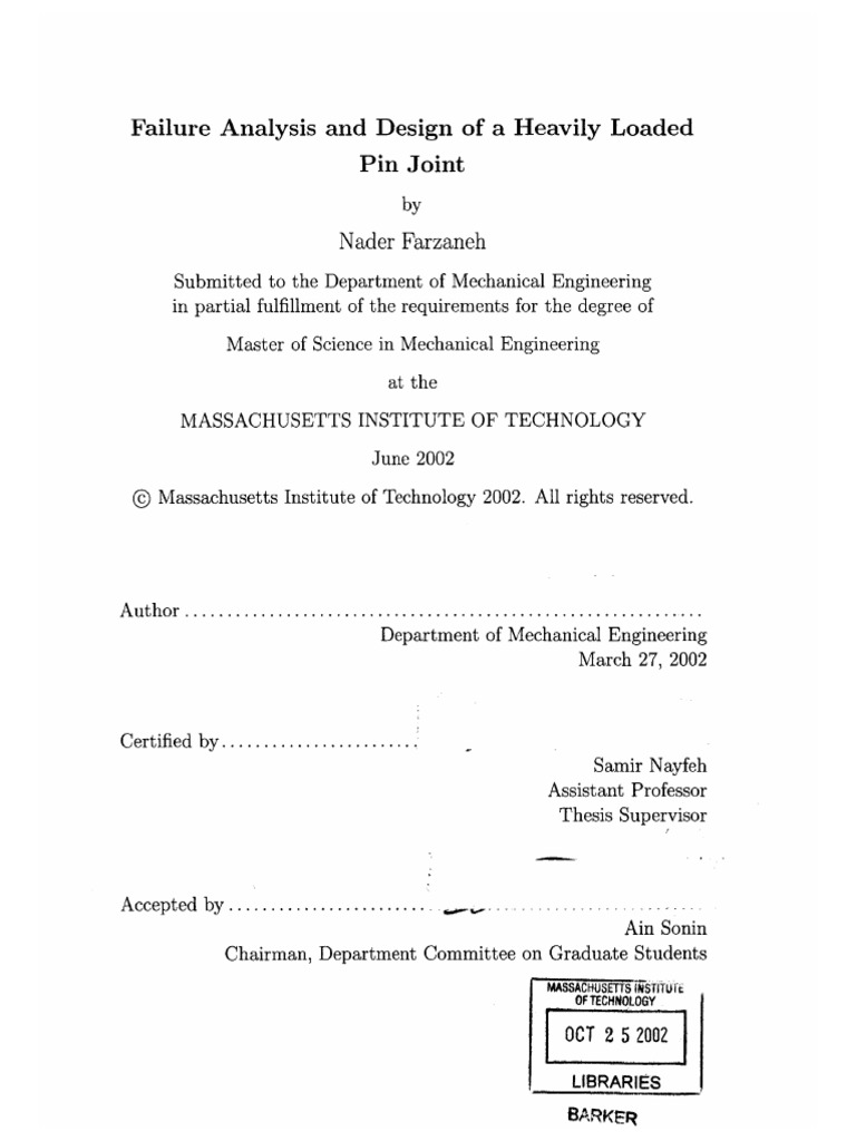 Pin Failure MIT | PDF | Wear | Viscosity