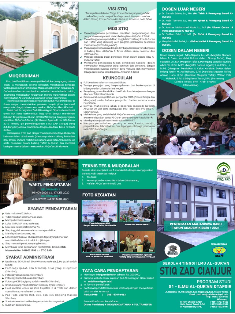 Brosur PMB Zad 2021 | PDF