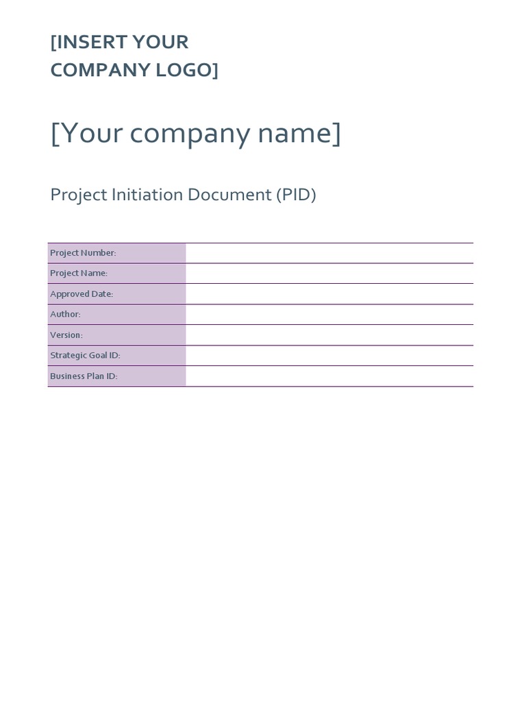 Project Initiation Document Template | PDF | Engineering Tolerance ...