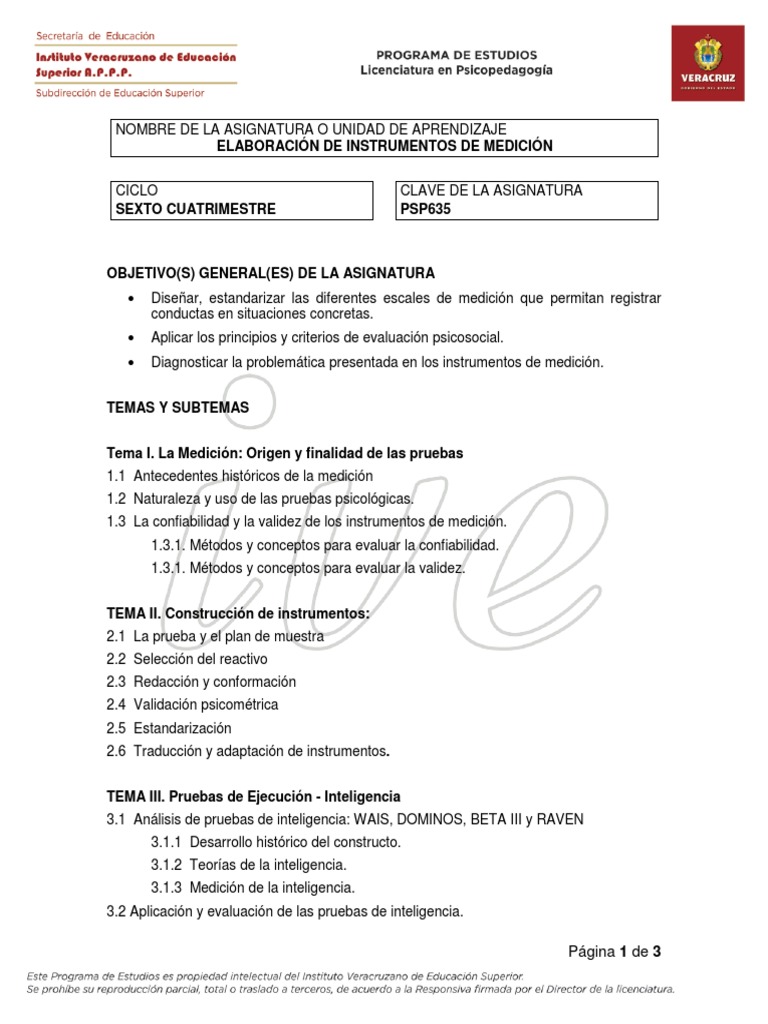 Elaboración de Isntrumentos de Medición | PDF | Inteligencia | Validez ...