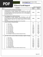CWC CFS Tariff Structure Overview | PDF | Cargo | Containerization