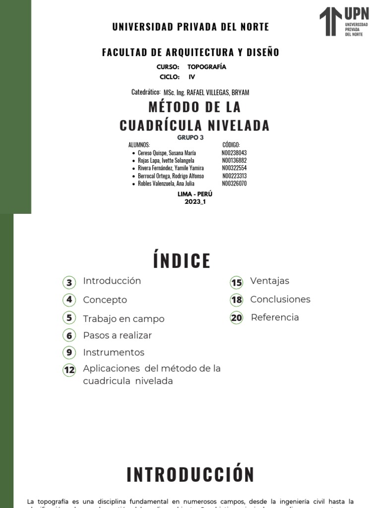 Método de Cuadrícula Nivelada en Topografía | PDF | Topografía | Medición