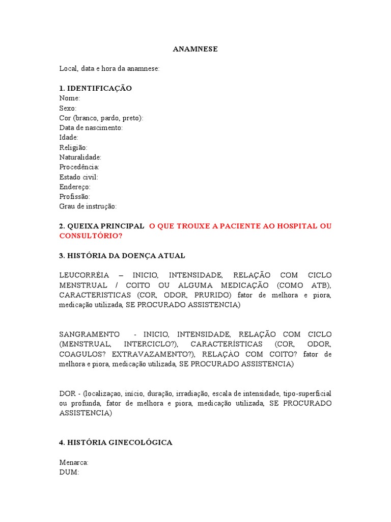 Anamnese Go by Yhas | PDF