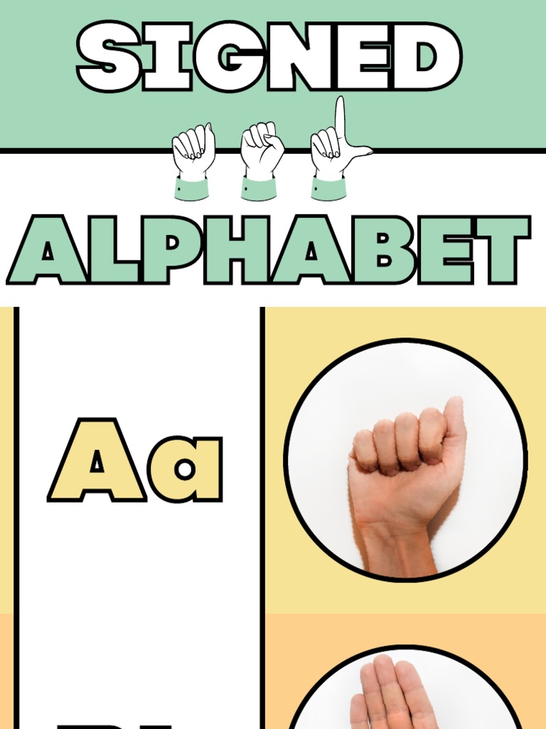 ASL Sign Language Alphabet Presentation | PDF