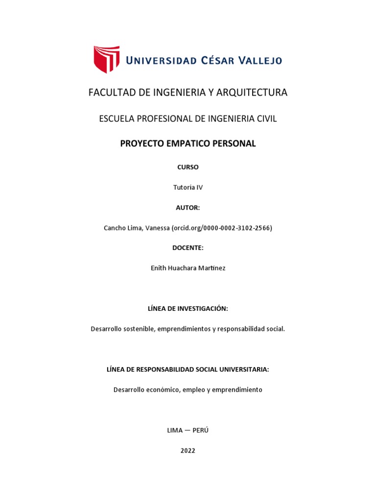 Proyecto Tutoria 4 | PDF