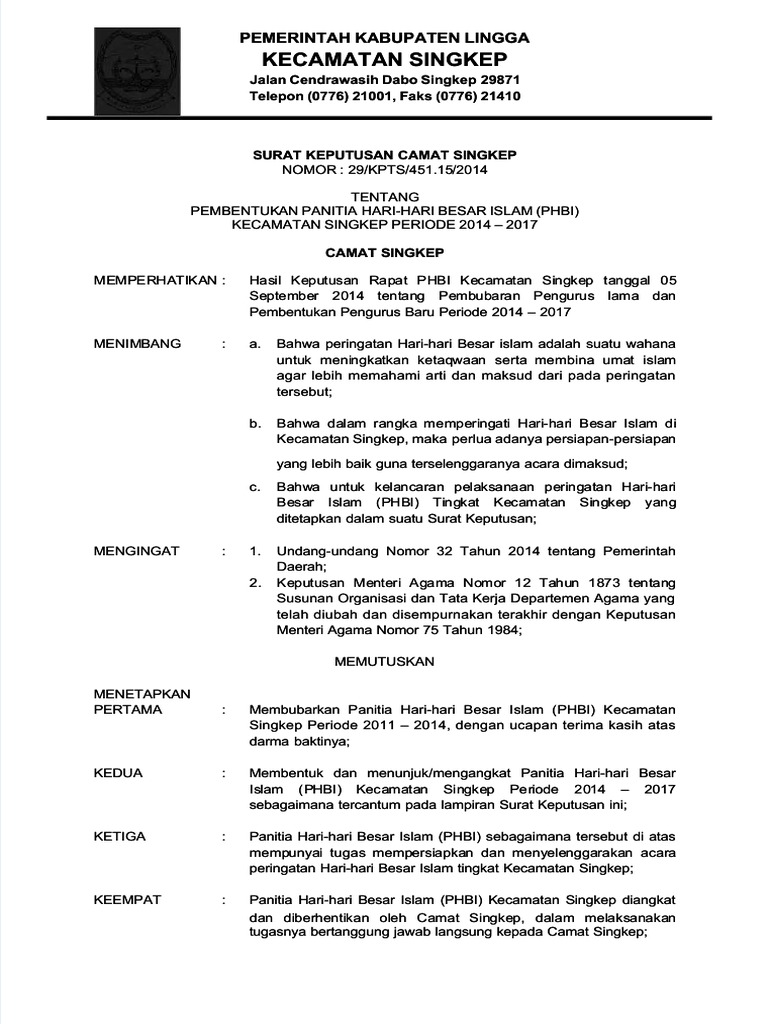 PDF SK Phbi Periode 2014 2017 Compress | PDF