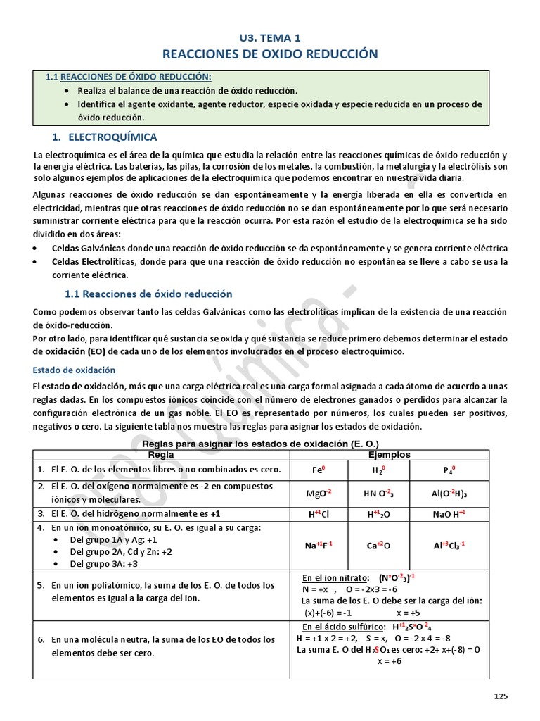 CE83 - S08 - S29 - CT00 - Reacciones Redox y Electroquímica 1 | PDF | Redox | Electroquímica