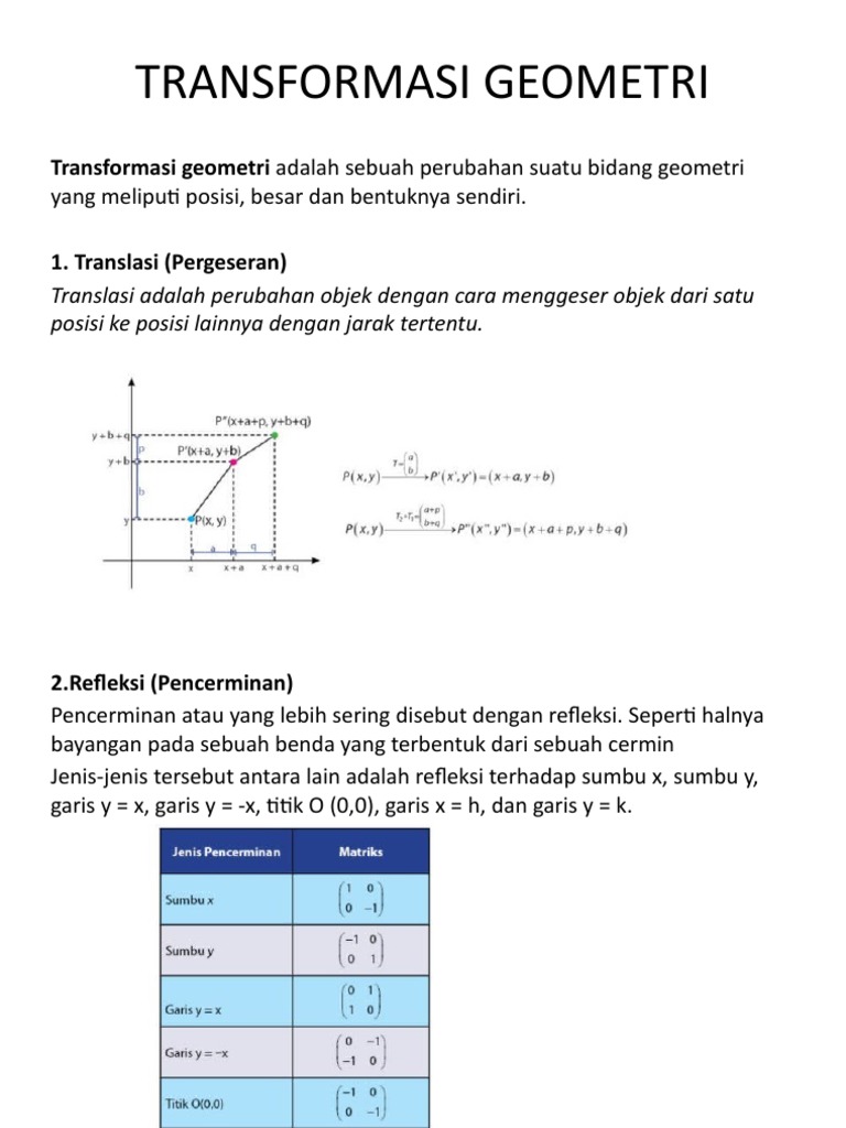 Transformasi Geometri | PDF