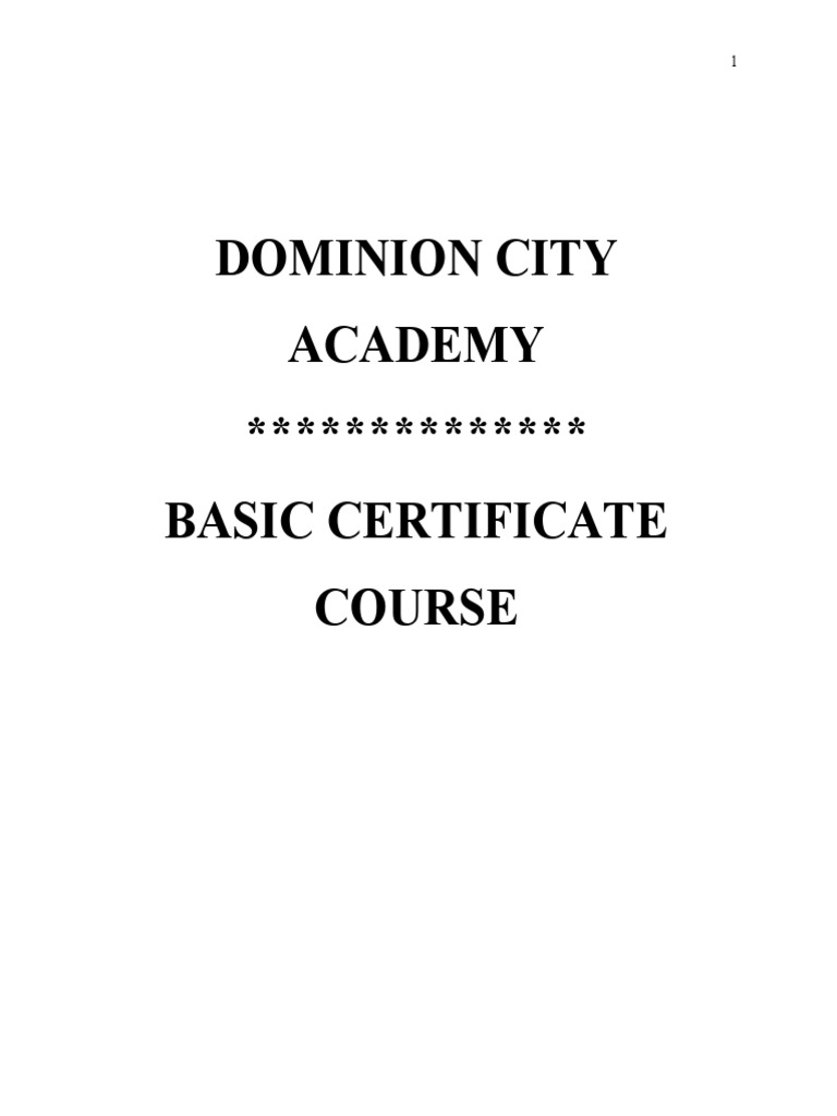DCA Basic Outline | PDF