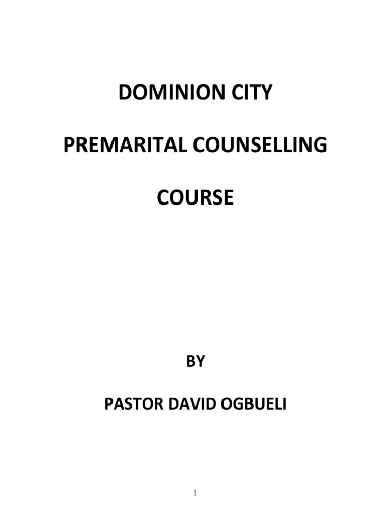 Premarital Course Booklet | PDF