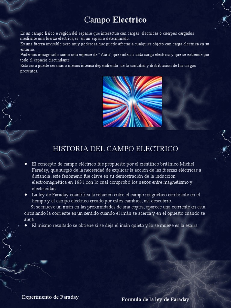 Historia y características del campo eléctrico | PDF | Electricidad ...