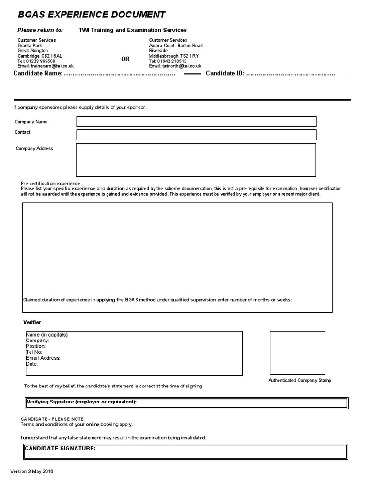 FILE - 20230213 - 144401 - BGAS Experience Form | PDF