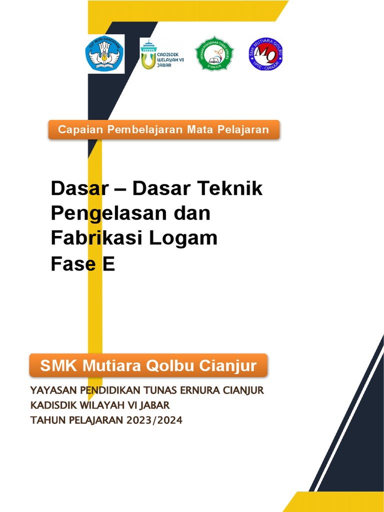 CP Mata Pelajaran Dasar - Dasar Teknik Pengelasan Dan Fabrikasi Logam | PDF | Seni