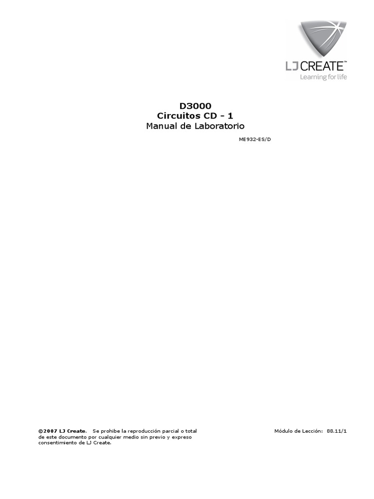 D3000 Circuitos CD - 1-1 | PDF | Corriente eléctrica | Resistor