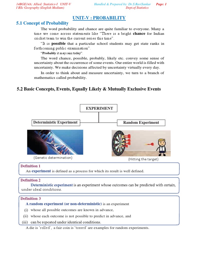 Probability Theory Basic Concepts | PDF