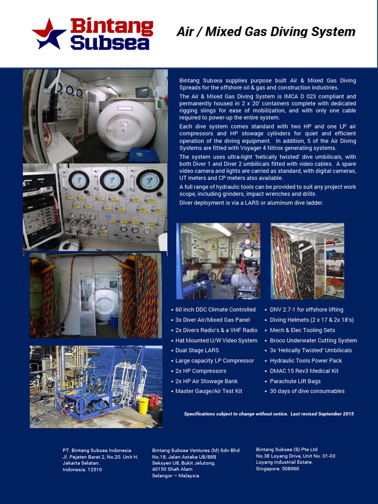 Air Mixed Gas Diving System | PDF | Underwater Diving | Equipment