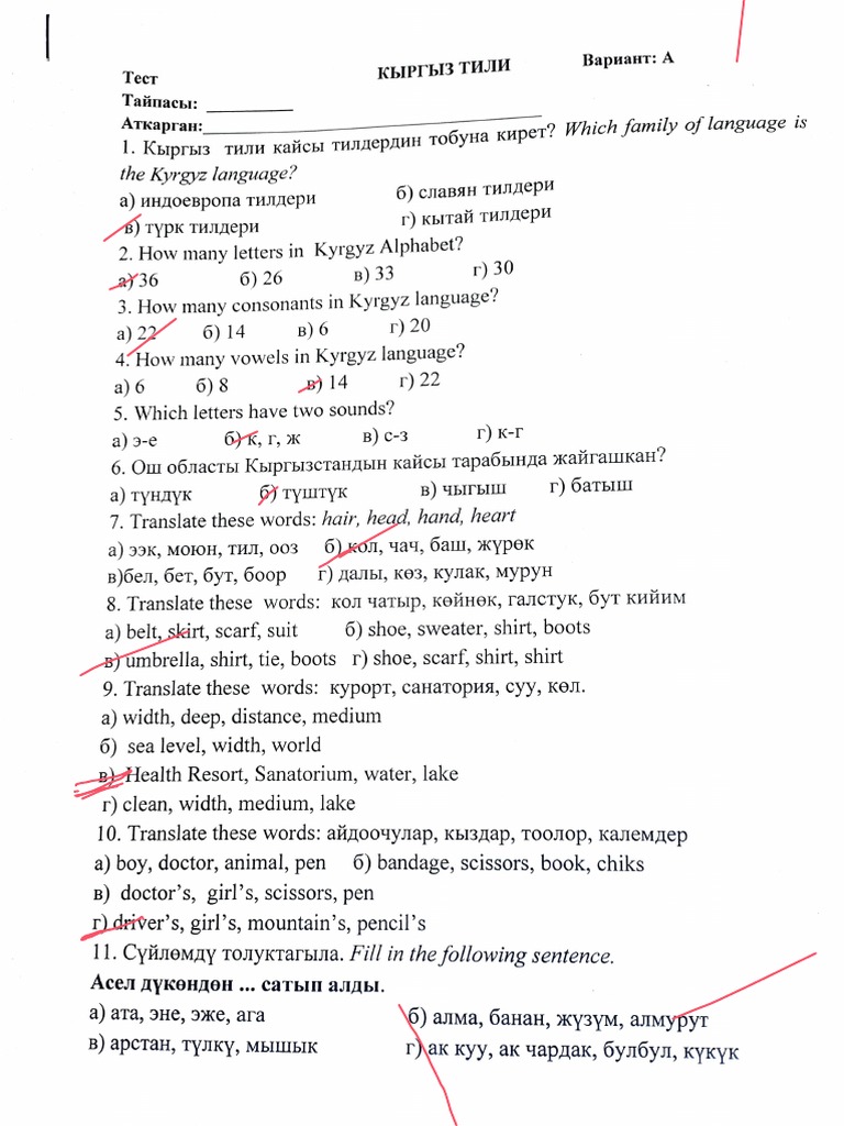 Kyrgyz Module With Ans | PDF