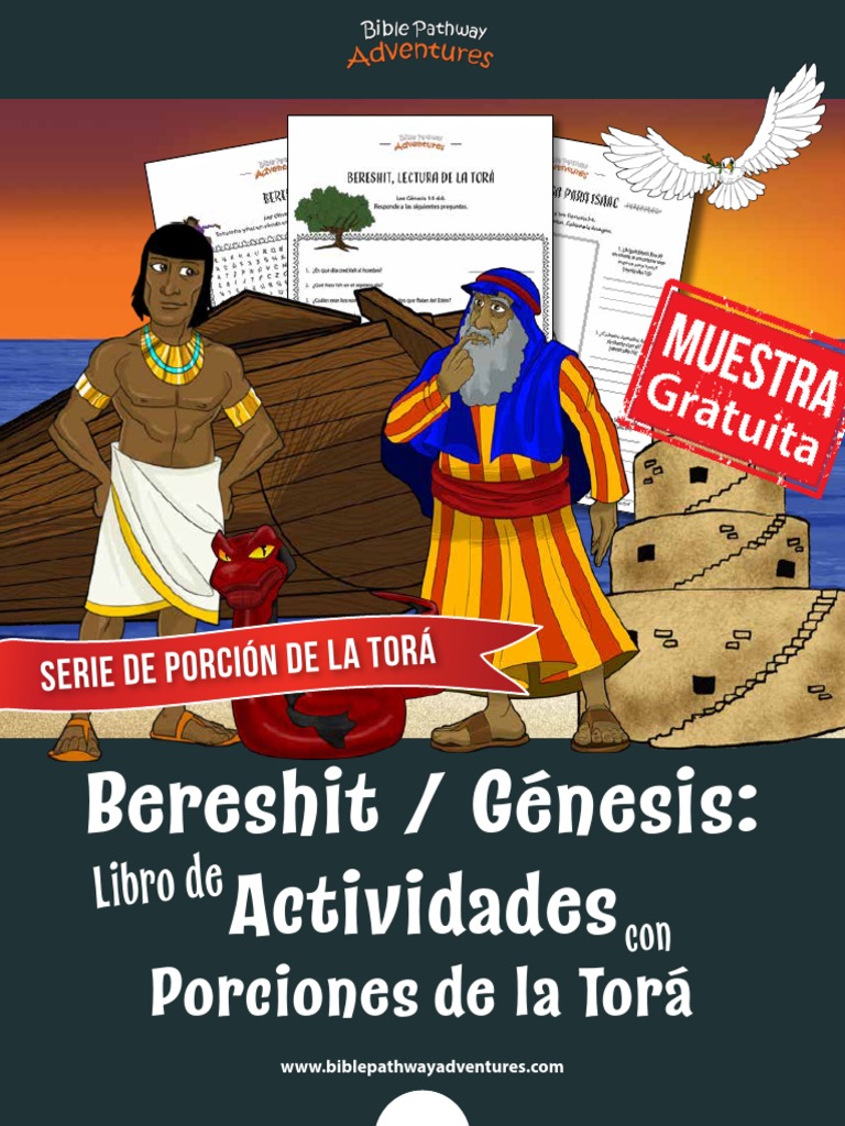 FREEBIE Bereshit G&233nesis Libro de Actividades Con Porciones de La Tor&225 - Bible Pathway ...