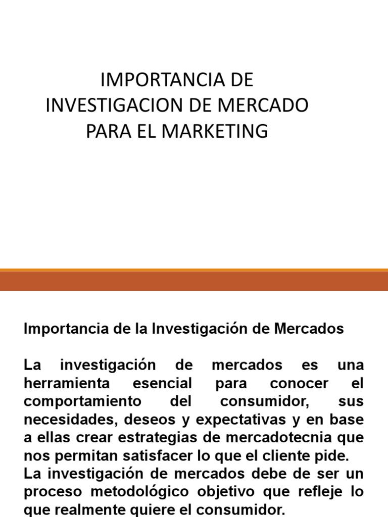 s16. Importancia de Investigacion de Mercado | PDF