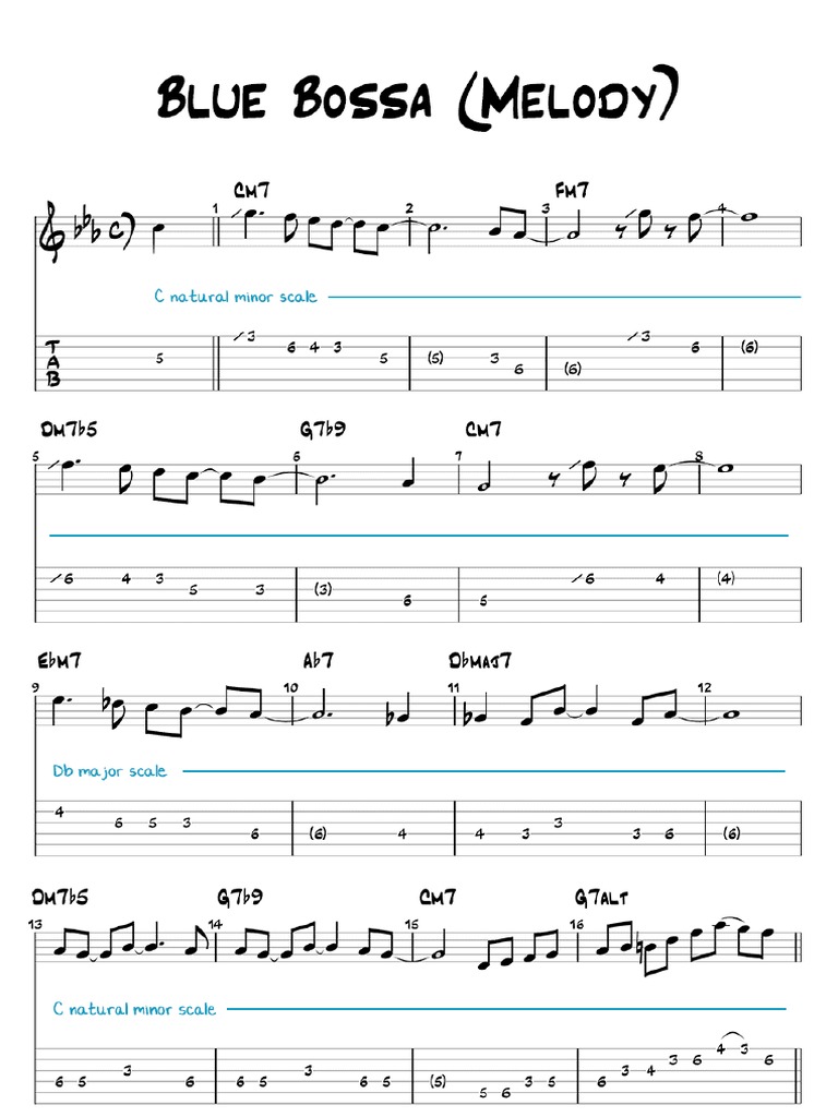 Blue Bossa Tab | PDF