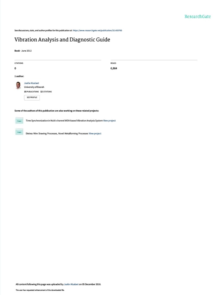 Vibration Analysis and Diagnostic Guide | PDF | Technology & Engineering