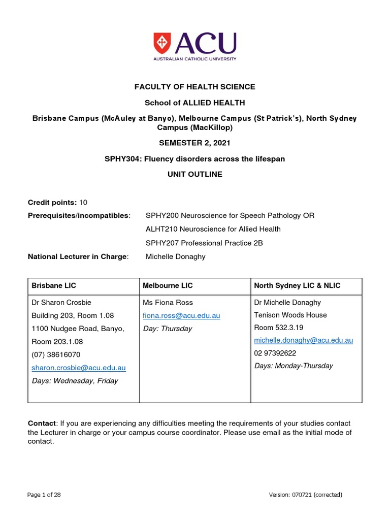 SPHY304 - EUO (2021) - Approved160721Corrected030821 | PDF | Stuttering ...