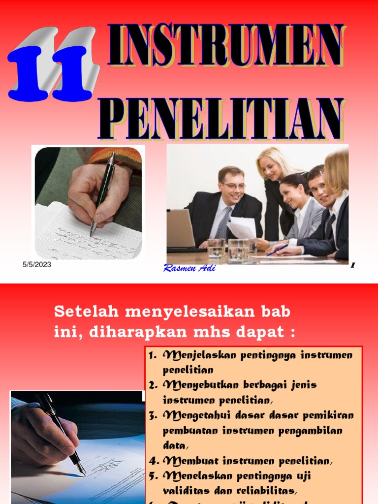Panduan Membuat Instrumen Penelitian | PDF