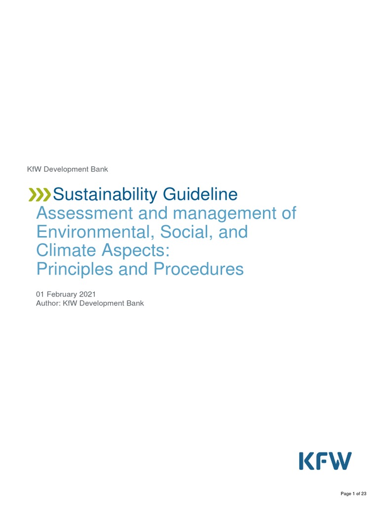 Assesment and Management Environmental Guidline KFW | PDF
