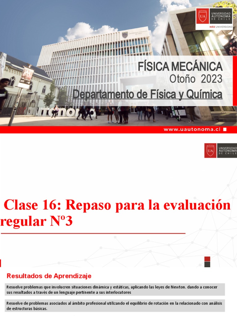Clase 16 Repaso Evaluación Regular 3 | PDF | Esfuerzo de torsión | Rotación