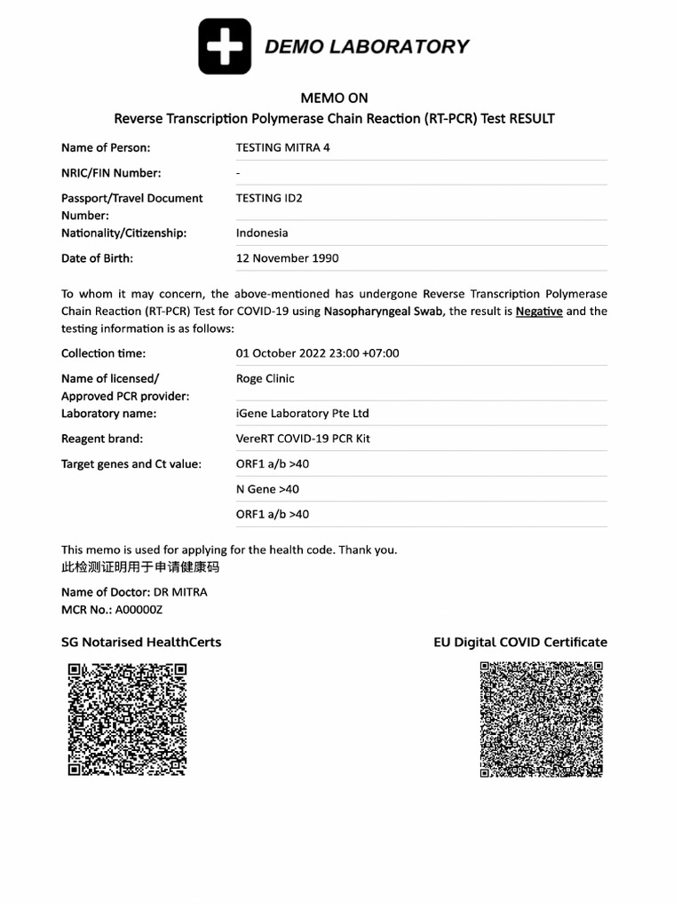 Sample Test Covid | PDF