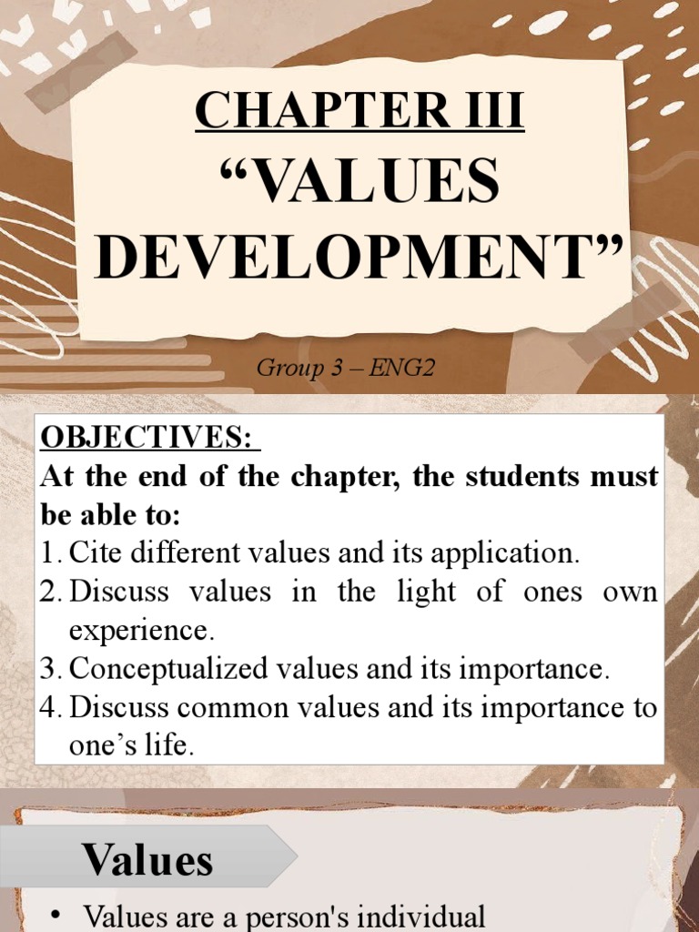 Chapter III Values | PDF | Psychology | Psychological Concepts