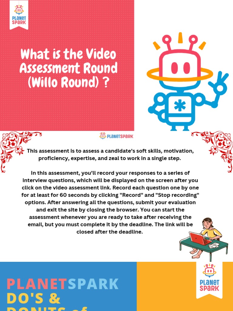 Planetspark Do's & Don'Ts_video Assessment Round | PDF