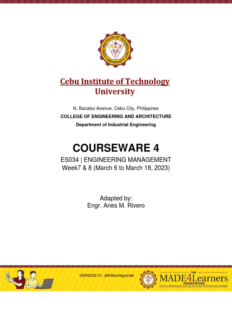 ES034 Courseware 4 Week78 | PDF | Decision Making | Systems Science