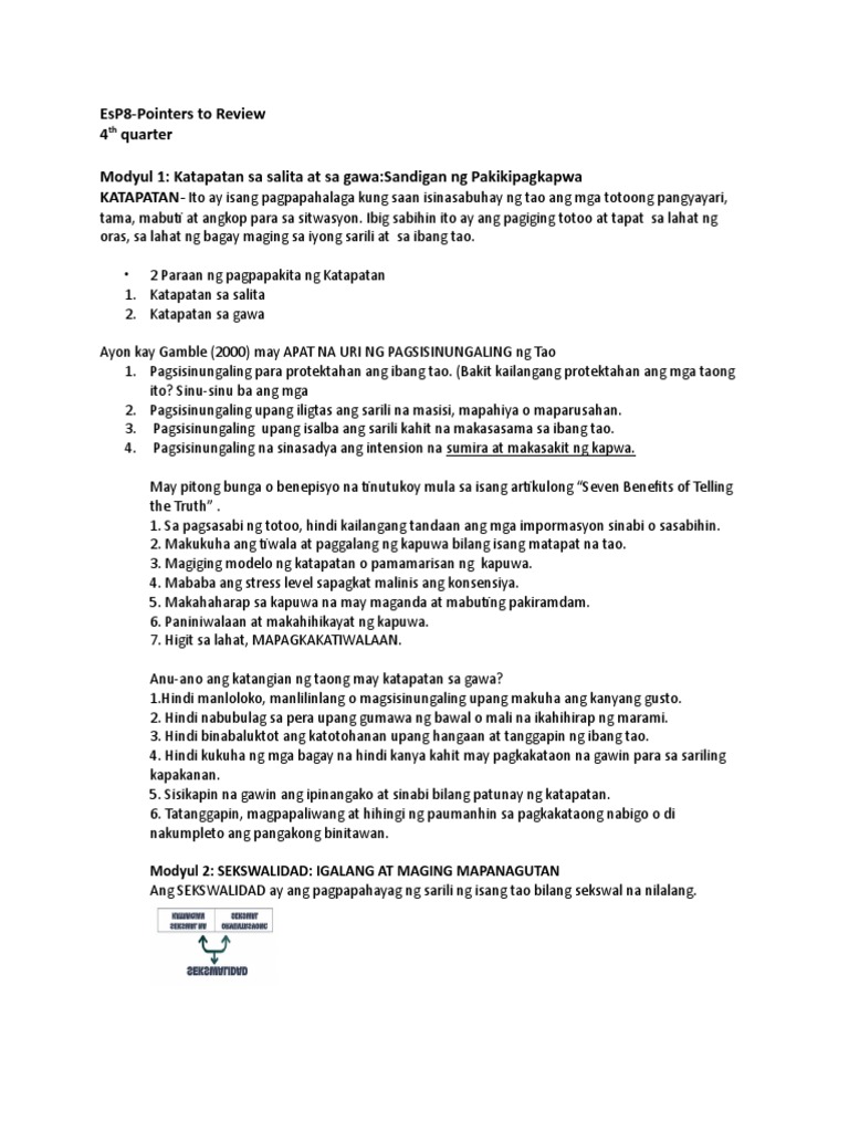 Pointers For 4th QRTR | PDF