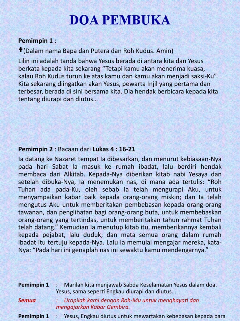 Doa Pembuka | PDF
