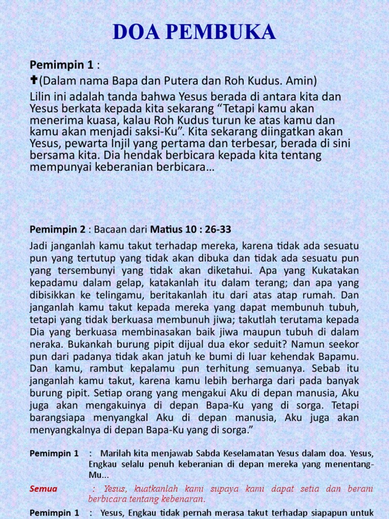 Doa Pembuka | PDF